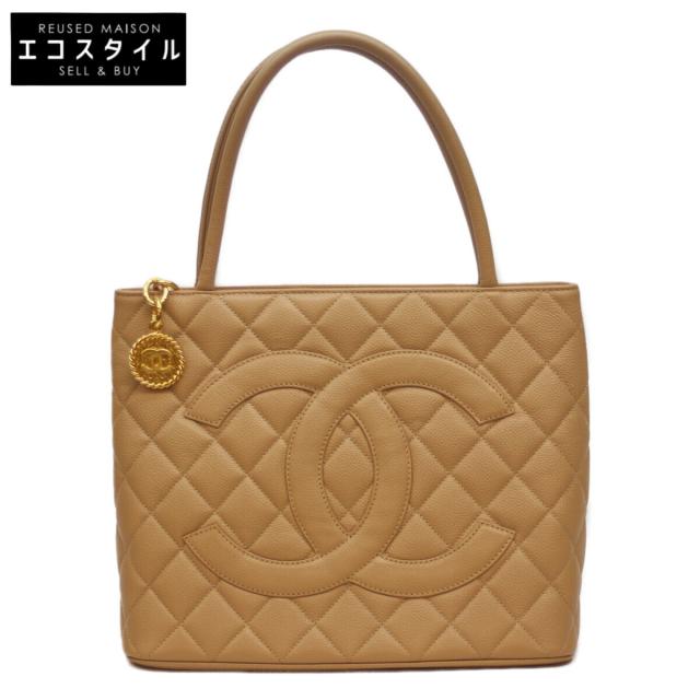 CHANEL シャネル トートバッグ ベージュ/GD金具 レディース