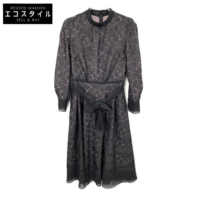 Leilian レリアン ワンピース 9 ピンク×ブラック レディース