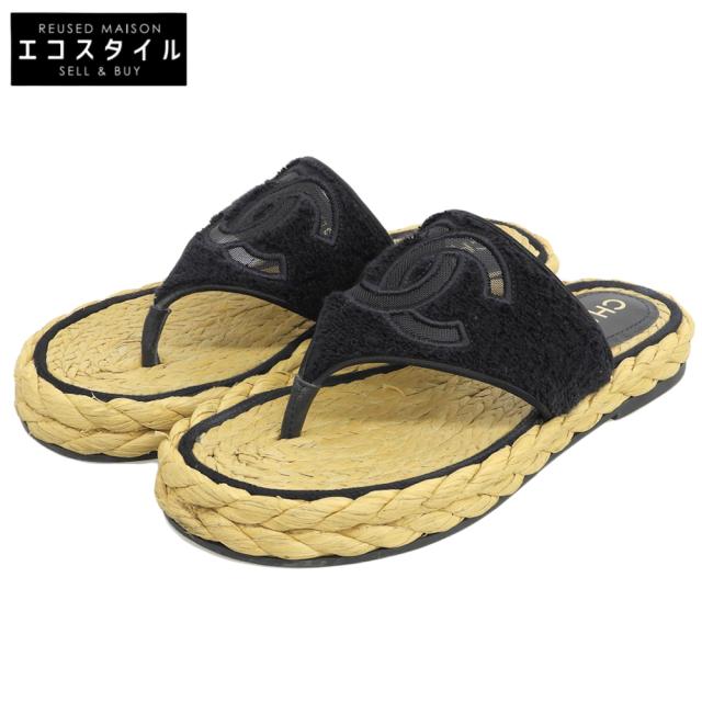 CHANEL シャネル シューズ 37 C ブラック レディース