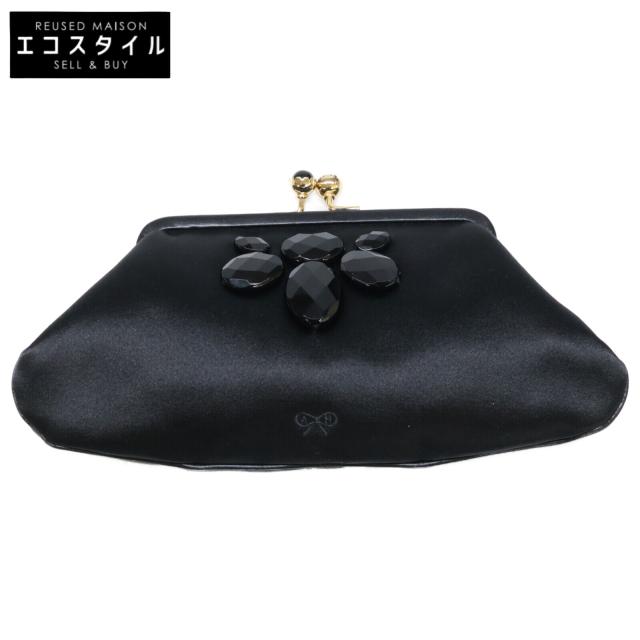 Anya Hindmarch アニヤ ハインドマーチ セカンドバッグ クラッチバッグ ブラック レディース