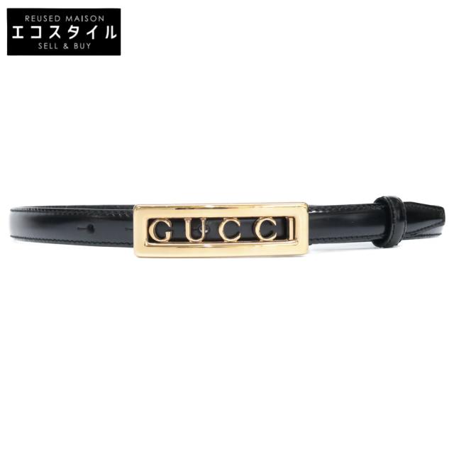 GUCCI グッチ ベルト 65・26 ブラック/ゴールド レディース