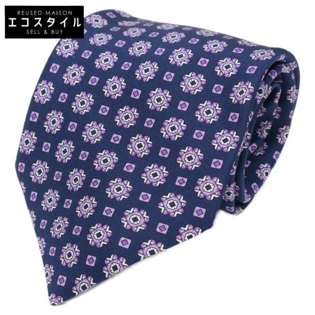 Brioni ブリオーニ ネクタイ ネイビー/パープル メンズ