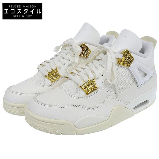 NIKE ナイキ シューズ 9.5(US) ホワイト/ゴールド メンズ