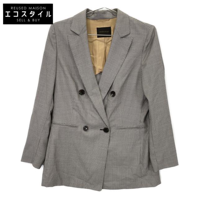 TOMORROWLAND トゥモローランド ジャケット 36 ブラウン×ホワイト レディース