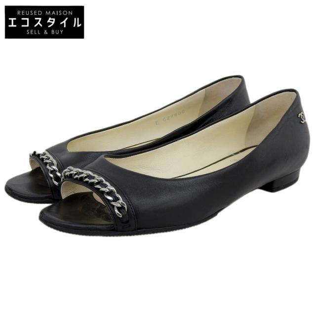 CHANEL シャネル シューズ 36C ブラック/シルバー レディース