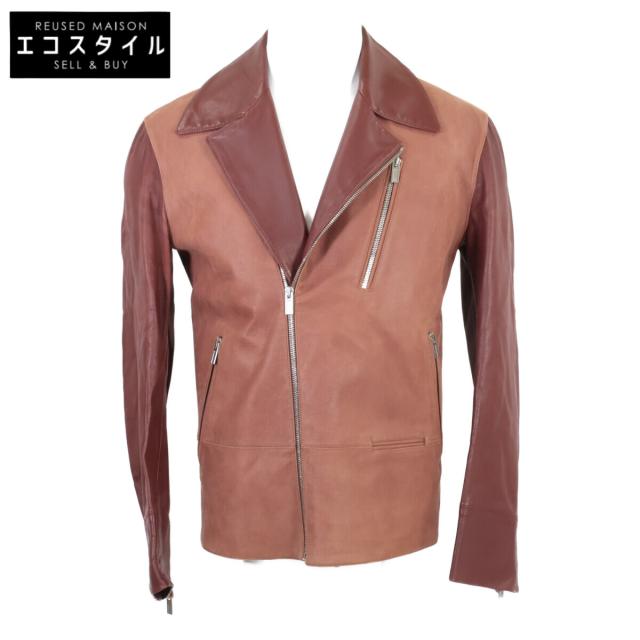 HERMES エルメス ジャケット 46 レッドブラウン メンズ