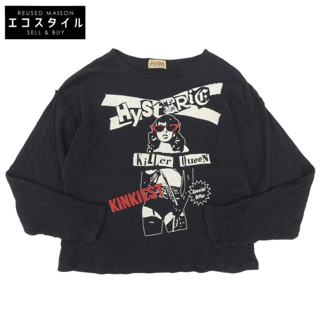 HYSTERIC GLAMOUR ヒステリックグラマー トップス FREE ブラック レディース