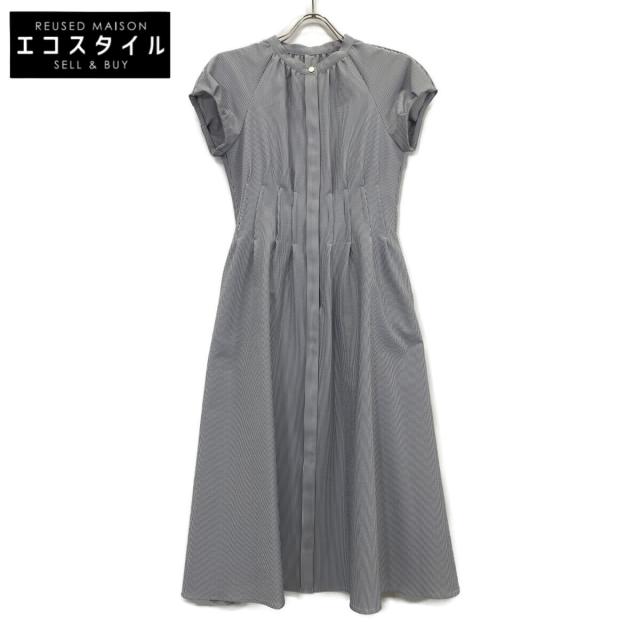 ANAYI アナイ ワンピース 34 ホワイト×グレー レディース