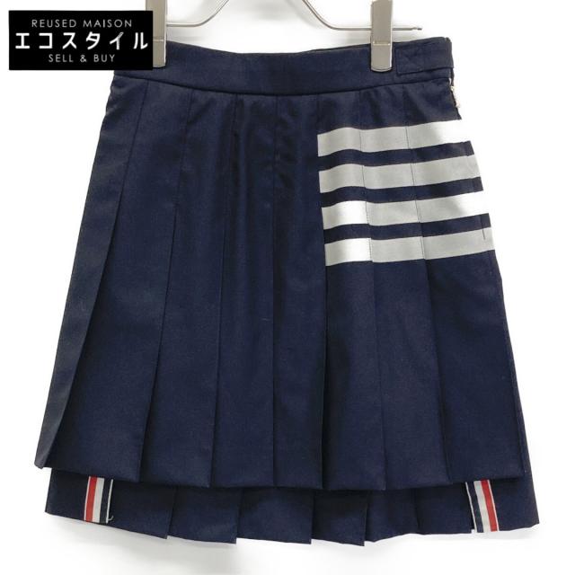 THOM BROWNE トムブラウン スカート 38 ネイビー レディース
