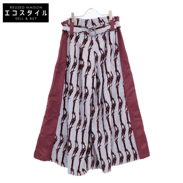 SHIROMA シロマ ボトムス F グレーｘボルドー レディース