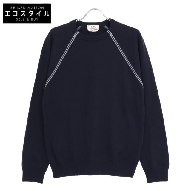 HERMES エルメス トップス L ネイビー メンズ