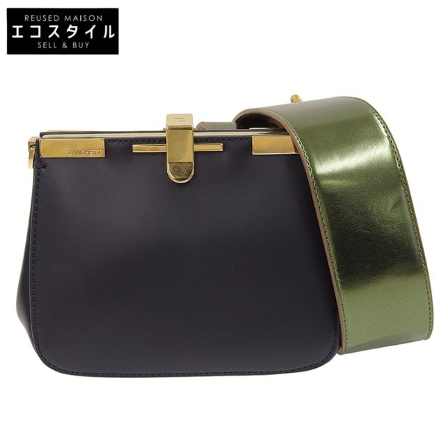 ZANCHETTI ザンケッティ ショルダーバッグ パープル/グリーン レディース