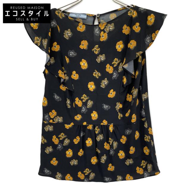 PRADA プラダ トップス 38 ブラック レディース