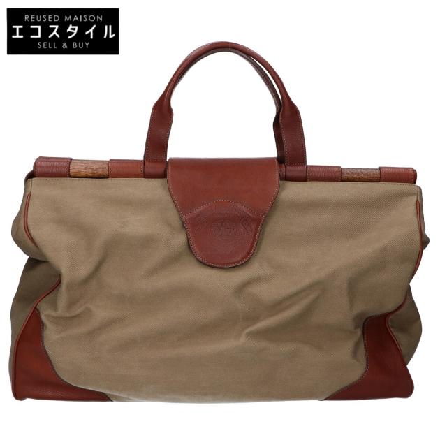 GHURKA グルカ ボストンバッグ カーキ/ブラウン メンズ