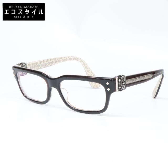 Chrome Hearts クロムハーツ 眼鏡 55□17-153 ダークブラウン メンズ