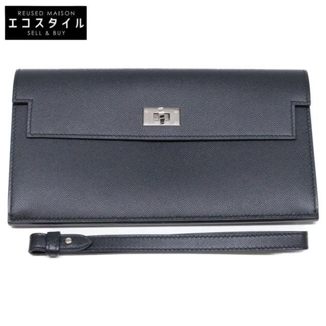 HERMES エルメス 長財布（小銭入れあり） ブラック/SV金具 レディース