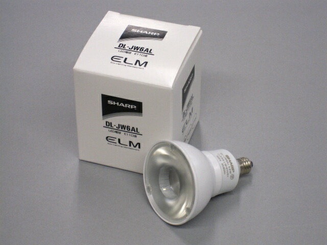 LED電球　DL-JW6AL (10個単位)　SHARP/シャープ　JDR50W相当　調光対応　径50mm　E11　色温度2700K　広角　本体白