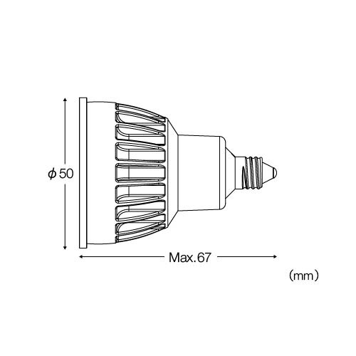 LDR6L-M-E11/D/27/5/20-HC-H　(10個単位)　USHIO/ウシオ　LEDランプ　ダイクロハロゲン形　JDR65W相当　調光対応　径50mm　E11　色温度2700K　電球色　中角　本体シルバー　☆LED電球ダイクロハロゲン形 inside　φ50 シングルコア☆