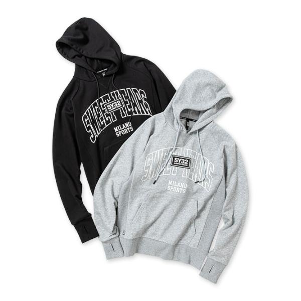 SY32 by SWEET YEARS パーカー スウェット プルオーバー ブランド おしゃれ ゴルフ サッカー スポーツ 13004 セットアップ ミックスロゴ