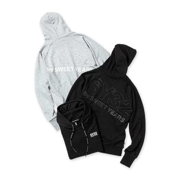 SY32 by SWEET YEARS パーカー スウェット プルオーバー ブランド おしゃれ ゴルフ サッカー スポーツ 13008 セットアップ スラッシュロゴ
