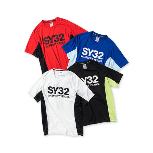 SY32 by SWEET YEARS Tシャツ 半袖 メンズ レディース おしゃれ ブランド ゴルフ サッカー スポーツ 吸水速乾 UV加工 13037