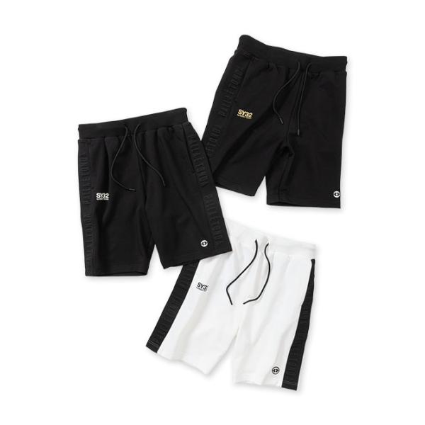 SY32 by SWEET YEARS ラインテープスウェットショートパンツ メンズ レディース ショートパンツ ハーフパンツ おしゃれ ブランド 13412