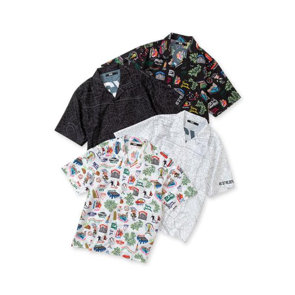 SY32 by SWEET YEARS シャツ 半袖 メンズ レディース 総柄グラフィックオープンカラーシャツ おしゃれ ブランド ゴルフ サッカー スポーツ 13421