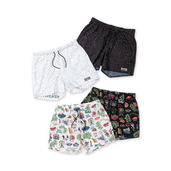 SY32 by SWEET YEARS 総柄グラフィックショートパンツ メンズ レディース ショートパンツ ハーフパンツ おしゃれ ブランド 13422