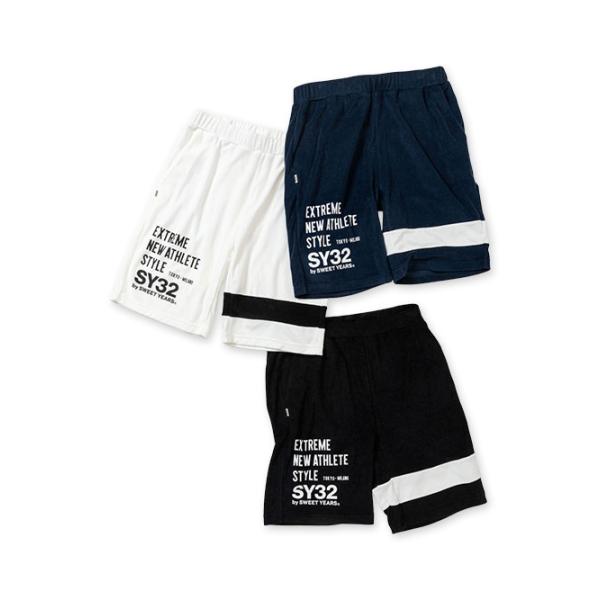 SY32 by SWEET YEARS スウェット メンズ レディース ソフトパイル ショートパンツ ハーフパンツ おしゃれ ブランド 13428