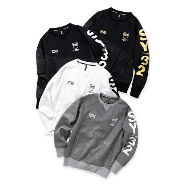 SY32 by SWEET YEARS スウェット トレーナー メンズ おしゃれ ブランド スポーツ トレーニング ゴルフ ダブルニット プルオーバー 13525 お取り寄せ商品