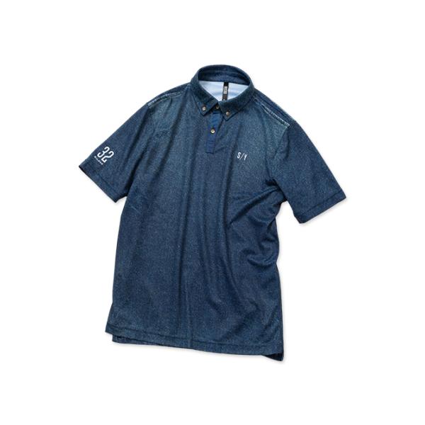 SY32 by SWEET YEARS ロゴ デニム ポロシャツ 半袖 メンズ ブランド おしゃれ かっこいい ゴルフ スポーツ サッカー 14141 お取り寄せ商品