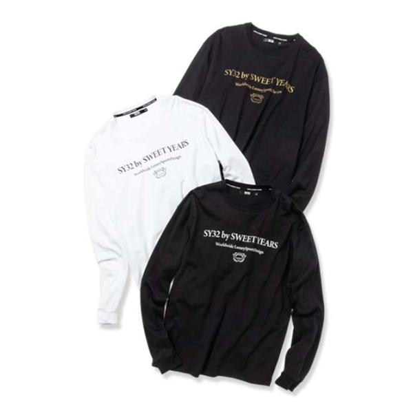 SY32 by SWEET YEARS ロゴ Tシャツ ロンT 長袖 メンズ ブランド おしゃれ かっこいい ゴルフ スポーツ サッカー 14178J-W お取り寄せ商品
