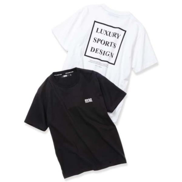 お取り寄せ商品 SY32 by SWEET YEARS バックプリント Tシャツ 半袖 メンズ ブランド おしゃれ かっこいい ゴルフ スポーツ サッカー 14370