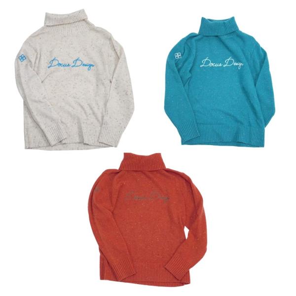 DOCUS タートルネックセーター レディース ゴルフウェア おしゃれ かわいい DCL23A001