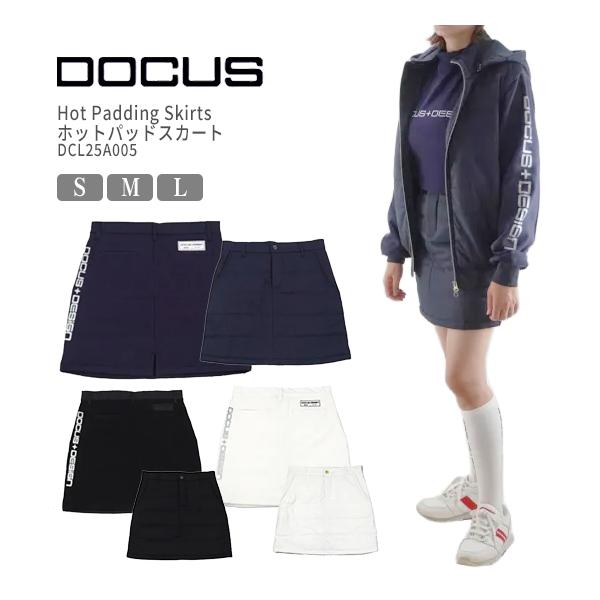 DOCUS ゴルフ レディース おしゃれ ブランド かわいい DCL25A005 Hot Padding Skirts ホットパッドスカート ゴルフウェア シンプル 25aw【お取り寄せ】