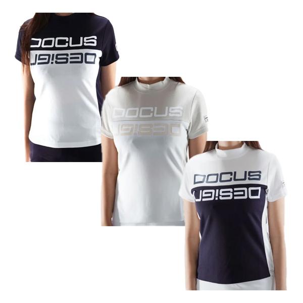 DOCUS ゴルフウェア レディース モックネック Tシャツ 半袖 おしゃれ かわいい ブランド DCL25S005【お取り寄せ】