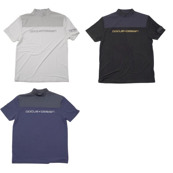 DOCUS ゴルフウェア モックネックシャツ 半袖 メンズ ブランド おしゃれ かっこいい dcm24s001-asu お取り寄せ商品