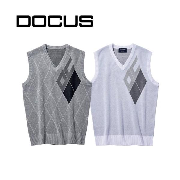 DOCUS ゴルフウェア ベスト ニット メンズ レディース おしゃれ ブランド かっこいい DCM25S017 お取り寄せ商品