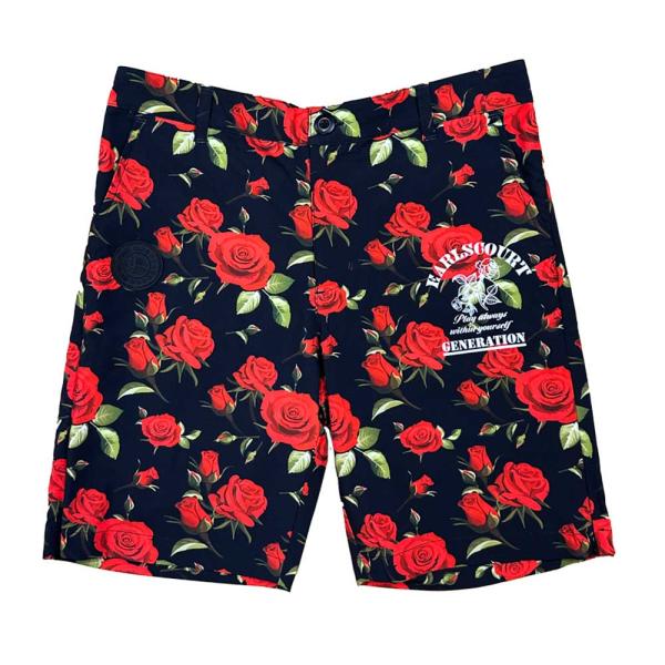 EARLSCOURT アールズコート ゴルフウェア ROSE柄 ショートパンツ ROSE メンズ かっこいい  EC-G050 お取り寄せ商品