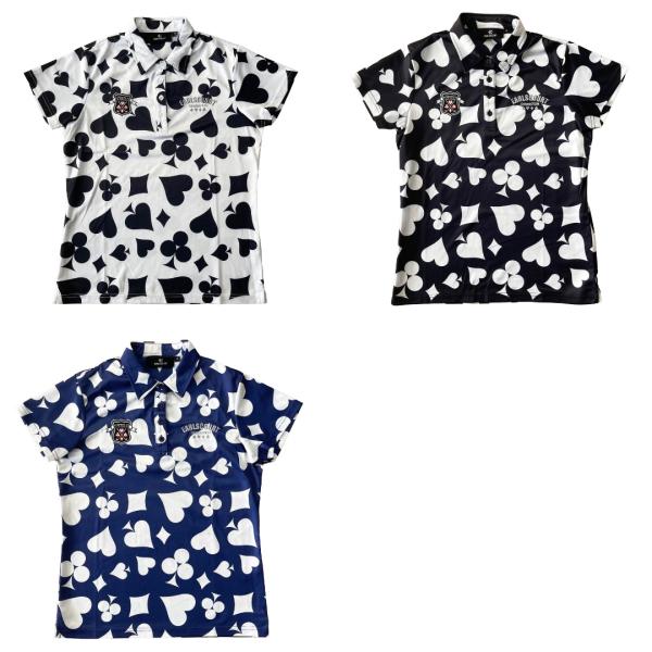 EARLSCOURT GENERATION アールズコート ゴルフウェア ポロシャツ FLOWER BIGLOGO 半袖 レディース おしゃれ EC-GL008 お取り寄せ商品