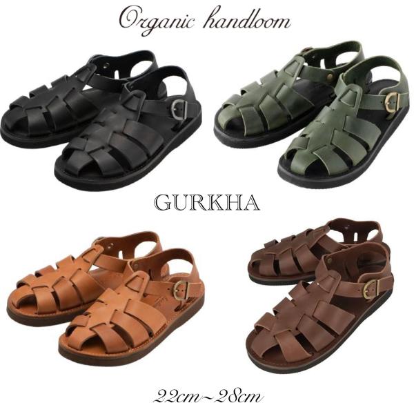 Organic Handloom オーガニックハンドルーム グルカサンダル シューズ メンズ レディース おしゃれ ブランド レザー 革 GURKHA【お取り寄せ】