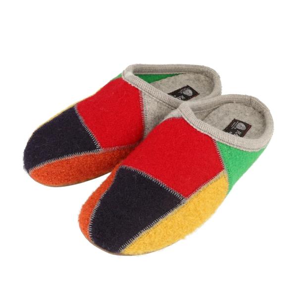 ルームサンダル ルームシューズ スリッパ おしゃれ 室内履き オフィス履き 履きやすい ハフリンガー ホレイショパッチワーク HL48107201  エベレスト