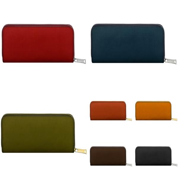 Lilyleather Design リリーレザーデザイン ラウンドファスナー 長財布 ファスナー 小銭入れタイプ プレーン