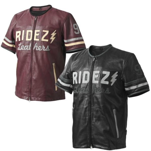 お取り寄せ RIDEZ ライズ バイク用 サマー レザージャケット 半袖 メンズ おしゃれ ブランド バイク RLSJ16
