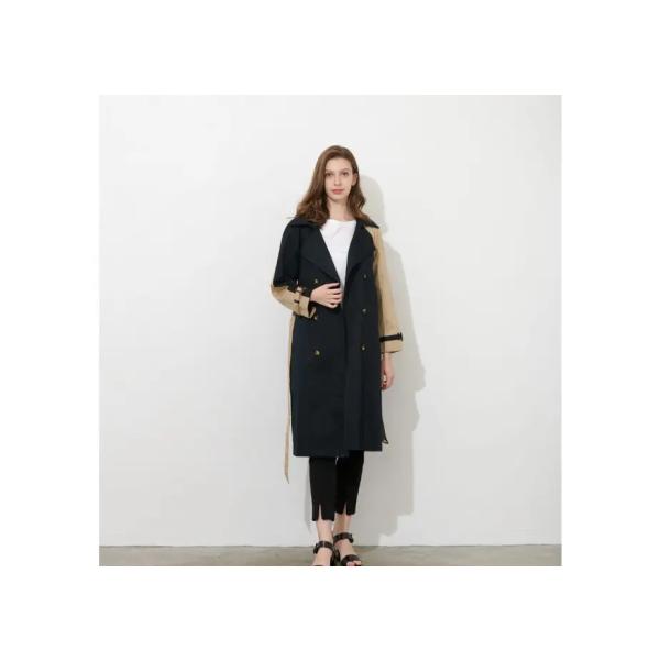 SPOOM スプリングコート トレンチコート秋冬 レディー ス バイカラー おしゃれ ブランド KIKI