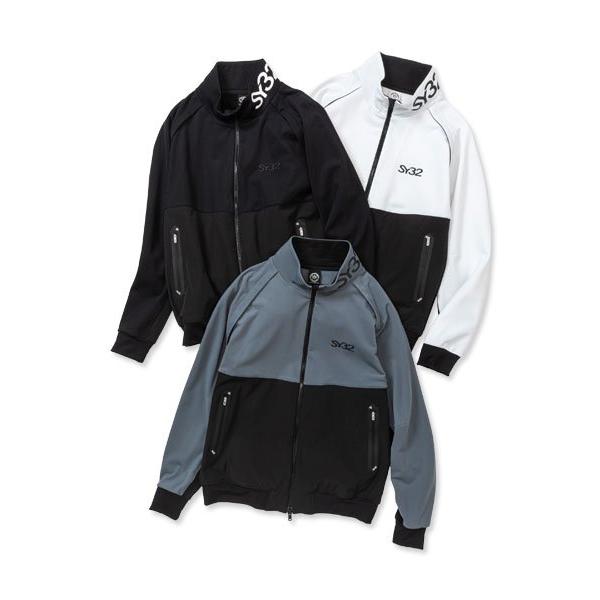 SY32 by SWEET YEARS ゴルフウェア フルジップジャケット 長袖 メンズ おしゃれ かっこいい ブランド SYG-23A014ABS【お取り寄せ】