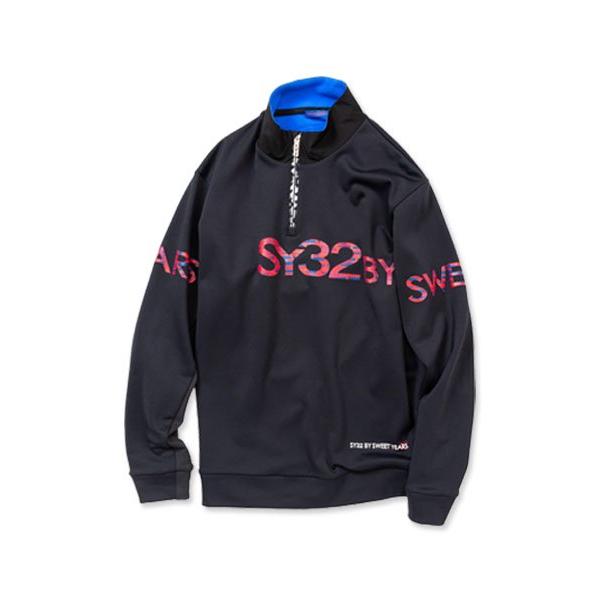 SY32 by SWEET YEARS ゴルフウェア ハーフジップシャツ Tシャツ 長袖 メンズ おしゃれ かっこいい ブランド SYG-23A02MI【お取り寄せ】