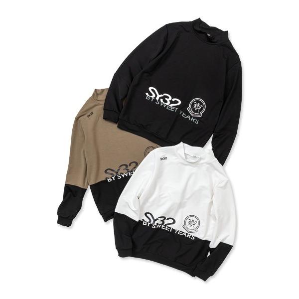 SY32 by SWEET YEARS モックシャツ 長袖 メンズ ブランド おしゃれ ゴルフ スポーツ SYG-23A05