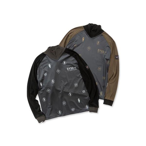 SY32 by SWEET YEARS ゴルフウェア モックシャツ Tシャツ 長袖 メンズ おしゃれ かっこいい ブランド SYG-23A07【お取り寄せ】