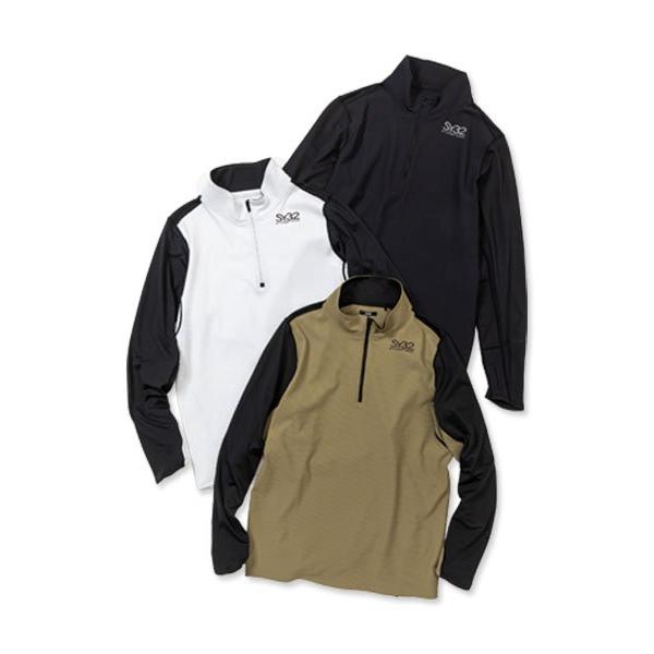 SY32 by SWEET YEARS ゴルフウェア ハーフジップシャツ Tシャツ 長袖 メンズ おしゃれ かっこいい ブランド SYG-23A09【お取り寄せ】